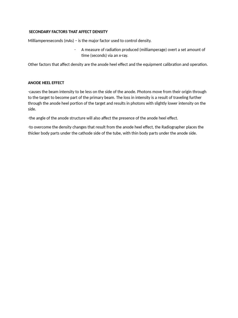Secondary Factors That Affect Density | PDF