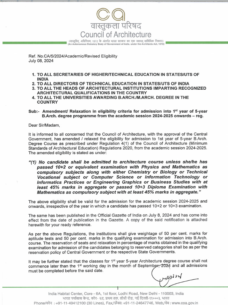 COA Circular Letter DT 08072024 Eligibility Crite - 241029 - 100135 | PDF