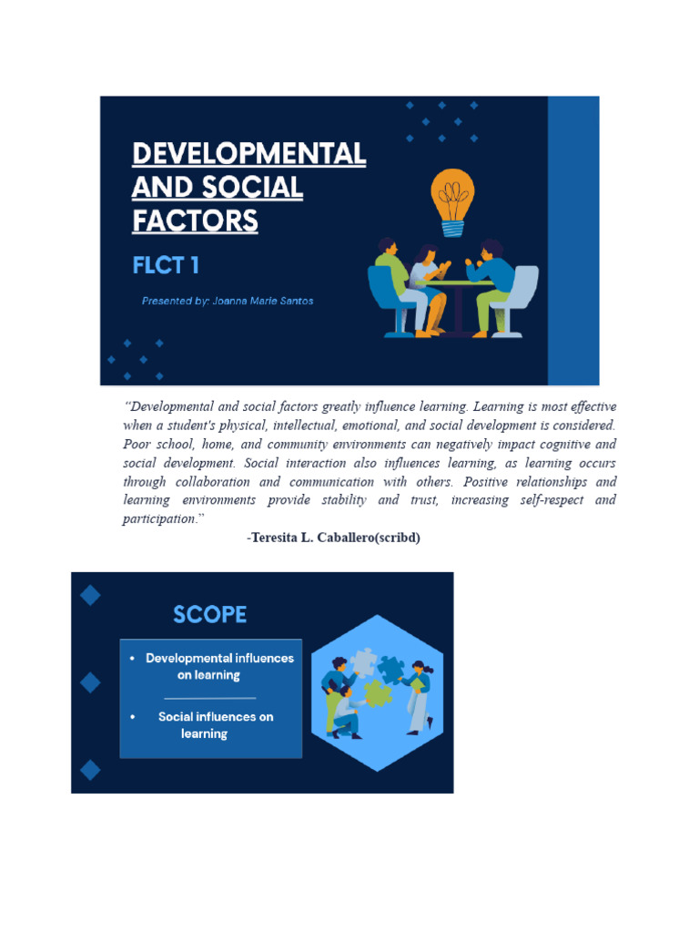 Developmental and Social Factors in Learning | PDF | Learning | Child ...