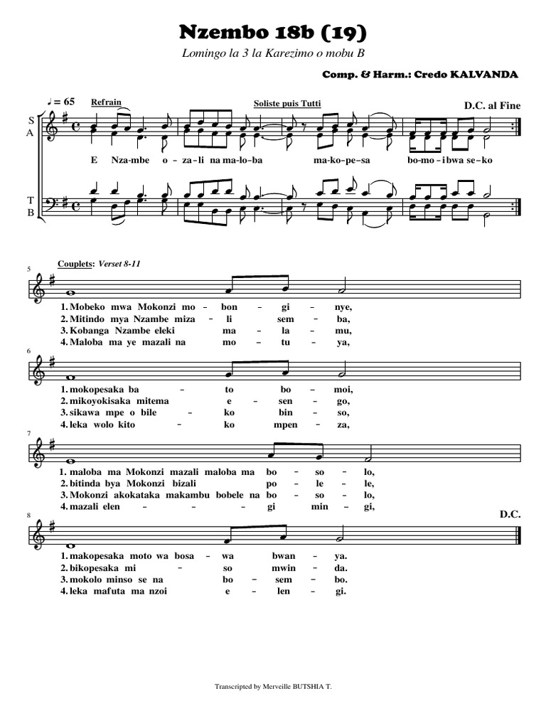 8.nzembo - 18b - (19) 3e Dim Careme B Credo KALVANDA COR | PDF