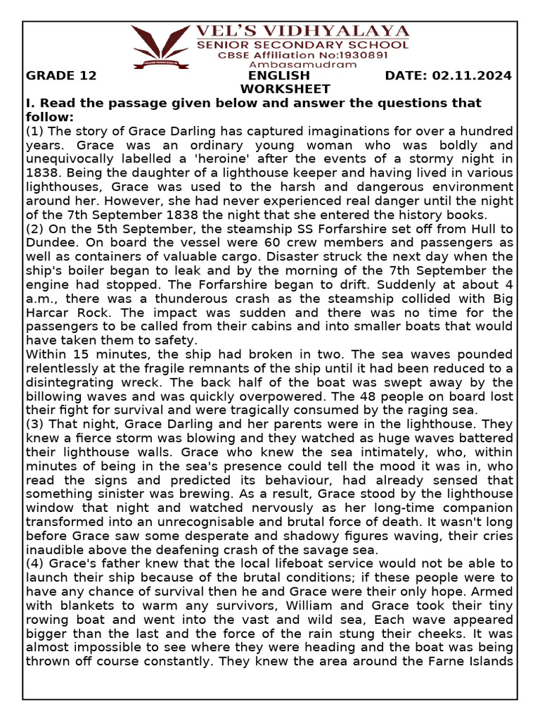 Grade 12 English Ws - 1 To 4 | PDF | Cognition | Cognitive Science