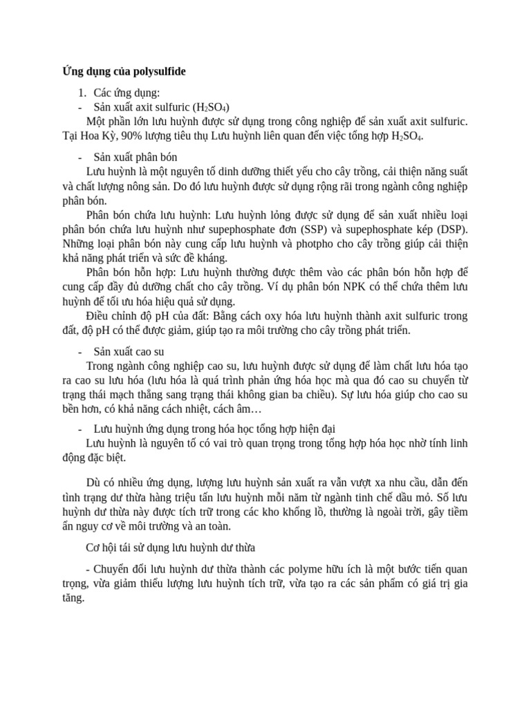 NG D NG C A Polysulfide | PDF