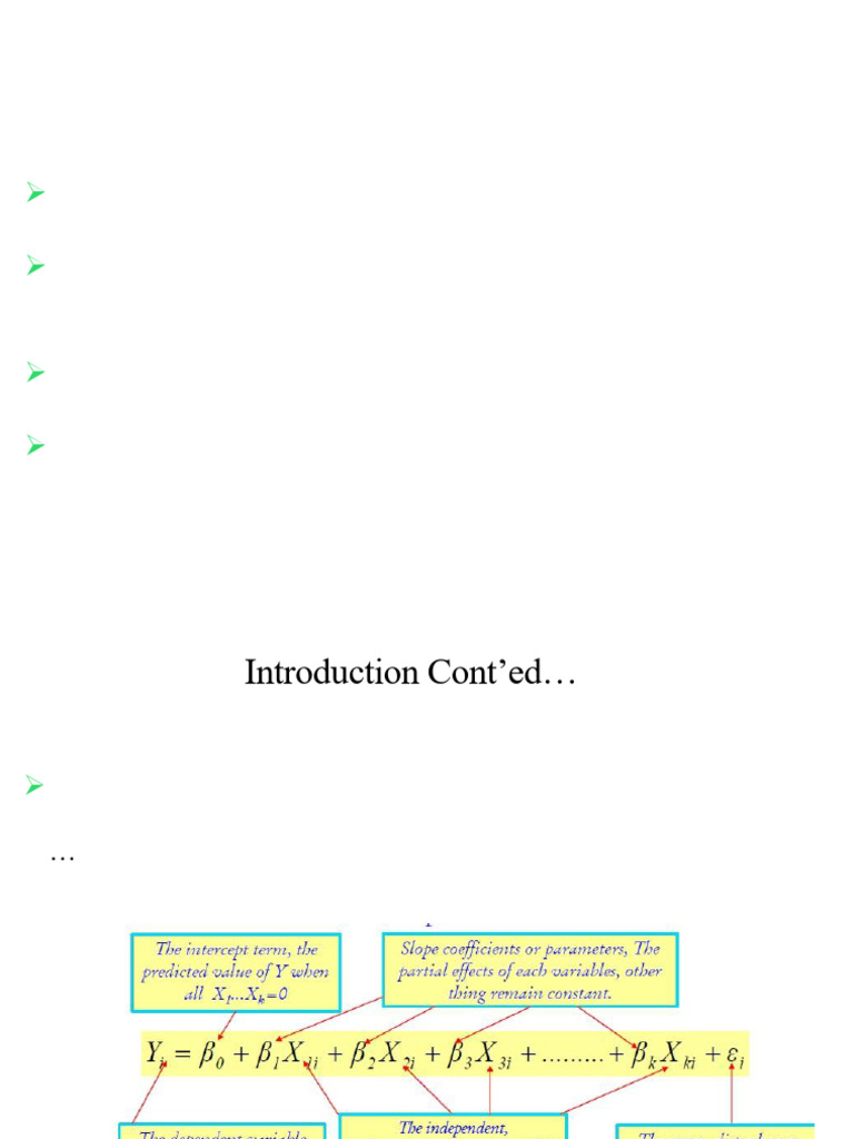 Econometrics I CH 3 MLR | PDF | Ordinary Least Squares | Coefficient Of Determination