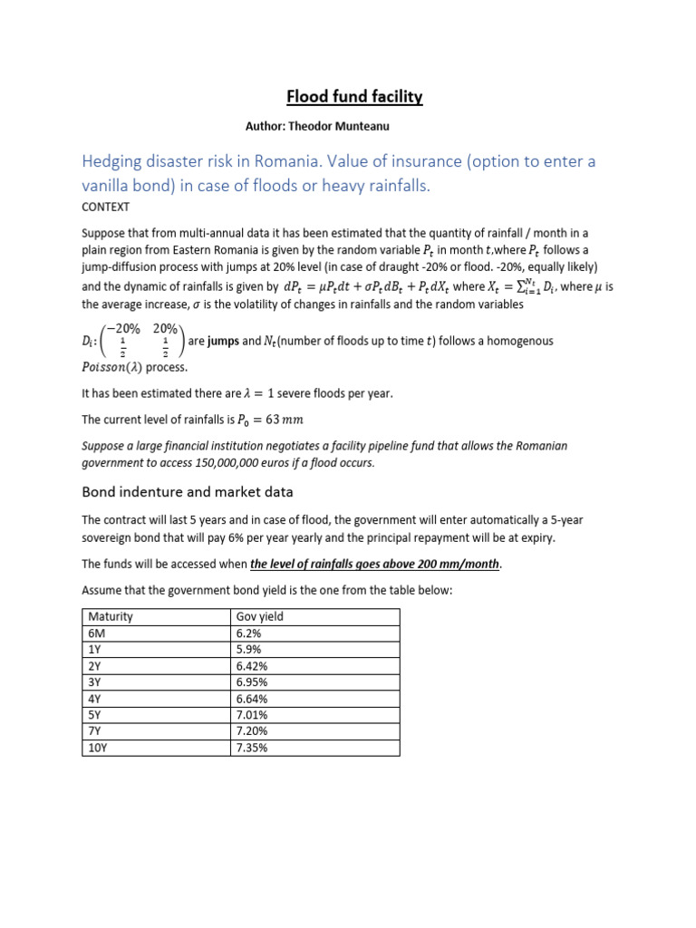 Flood Risk Insurance Facility in Romania | PDF | Bonds (Finance ...