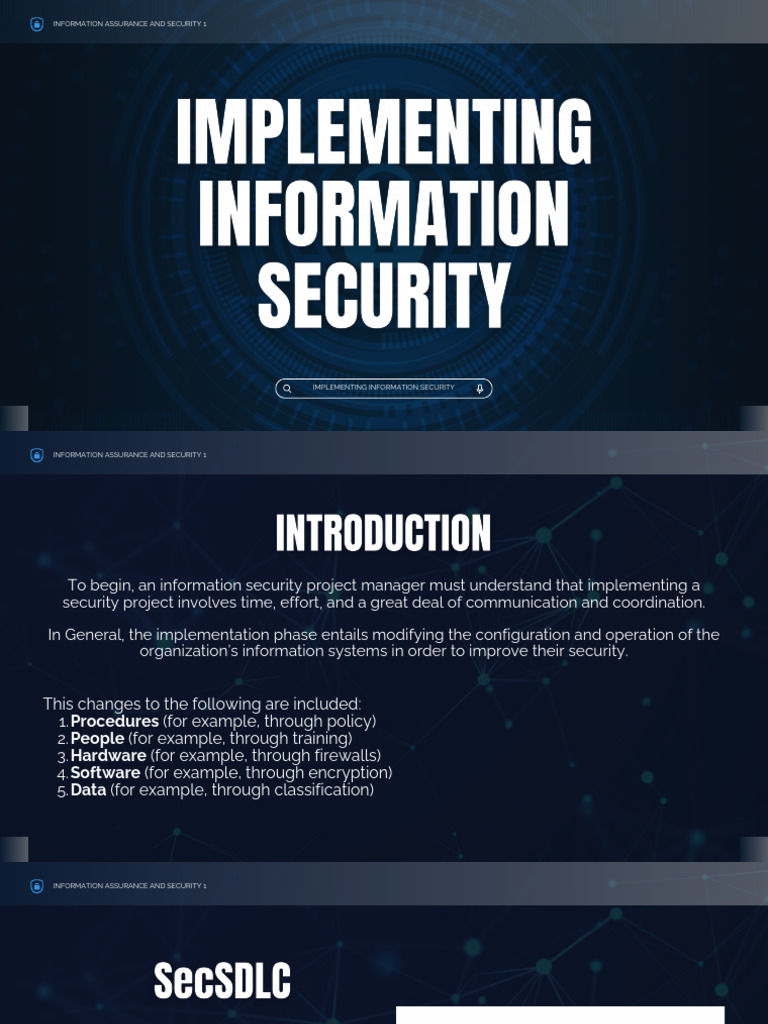 Lesson 9 Implementing Information Security | PDF | Computer Security | Security