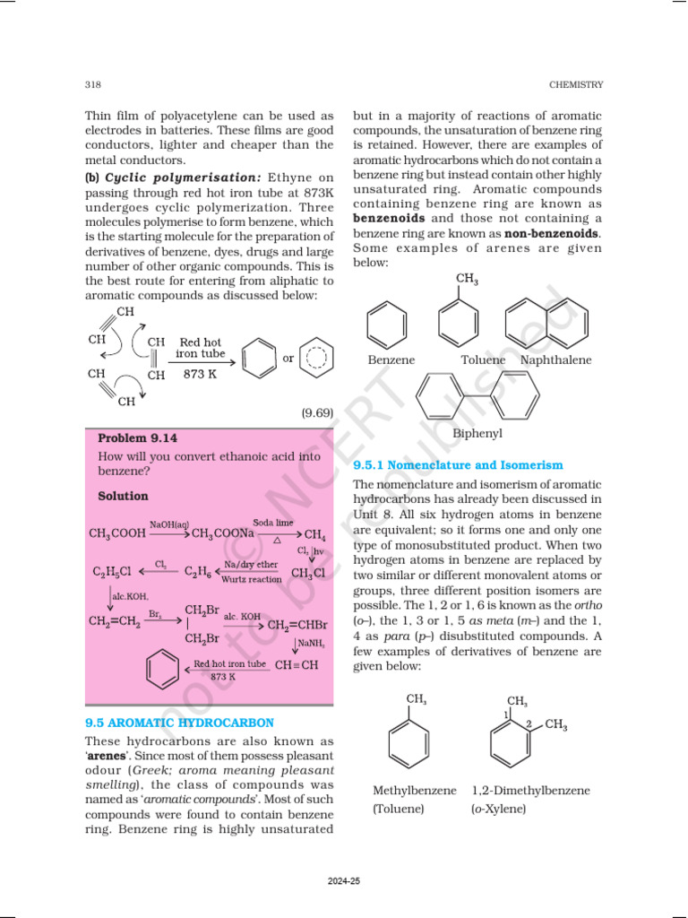 Chemistry NCERT | PDF | Benzene | Alkene