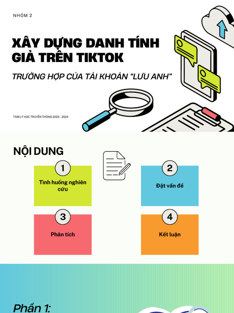 Nhóm 2 - Xây D NG Danh Tính Gi Trên Tiktok, Trư NG H P Tài Kho N Tiktok Lưu Anh | PDF