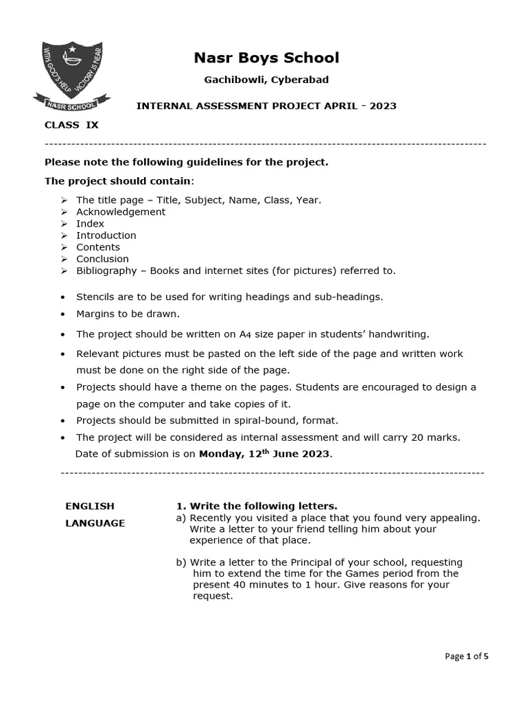 Class 9 Project April 2023 | PDF | Theorem | Mathematics