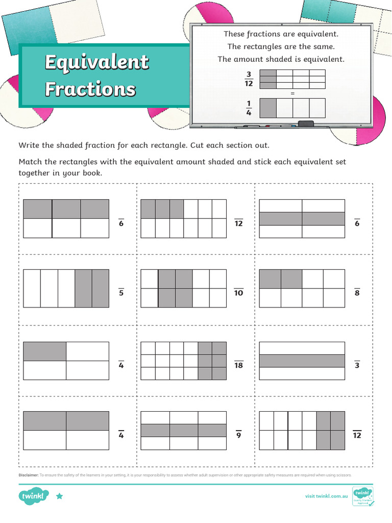 Equivalent Fractions Worksheet | PDF
