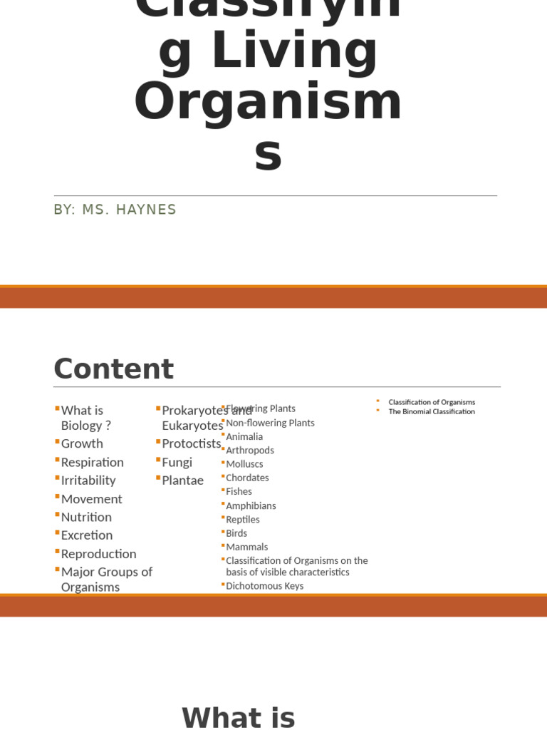 Classifying Living Organisms | PDF | Protozoa | Cell (Biology)