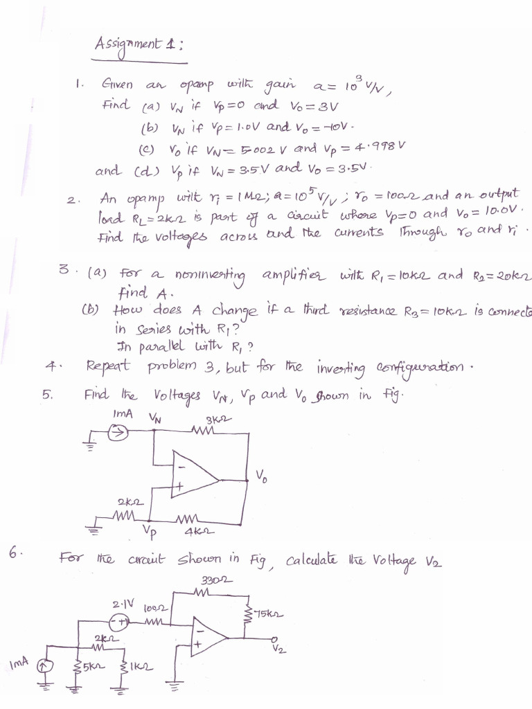 EL103 Assignment-1 | PDF