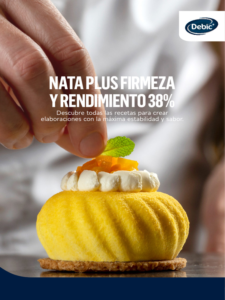 Debic - 2023 - Catálogo Recetario Nueva Nata Plus 38% | PDF | Chocolate | Crema