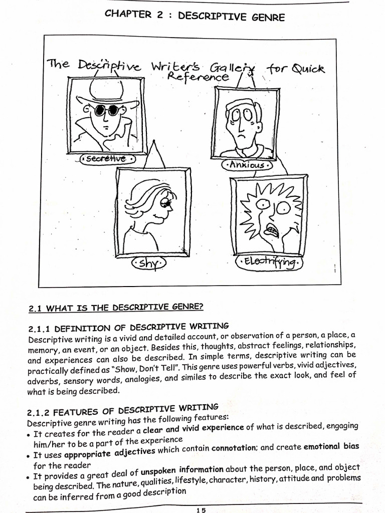 Descriptive Paragraph - Resource | PDF