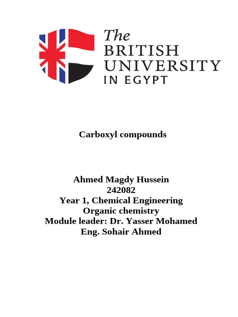 Investigating Carboxyl Compounds | PDF | Carboxylic Acid | Acid