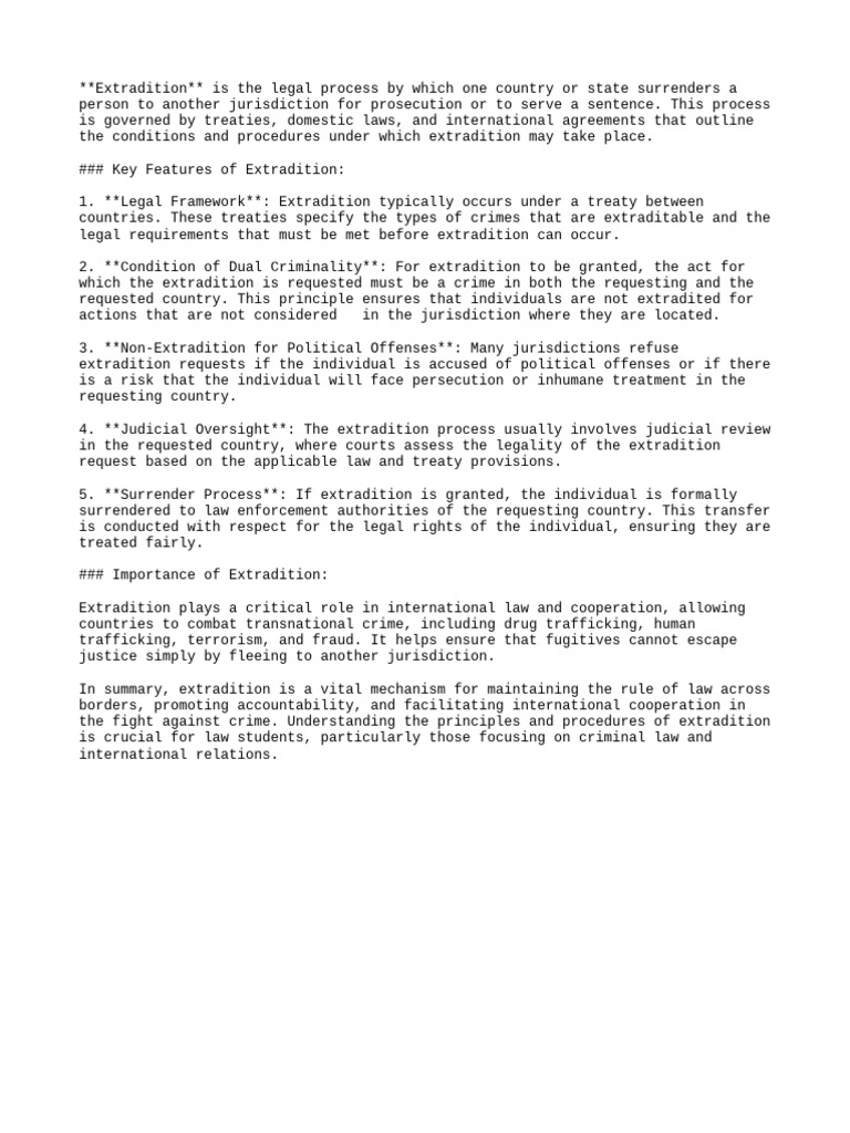 Extradition | PDF