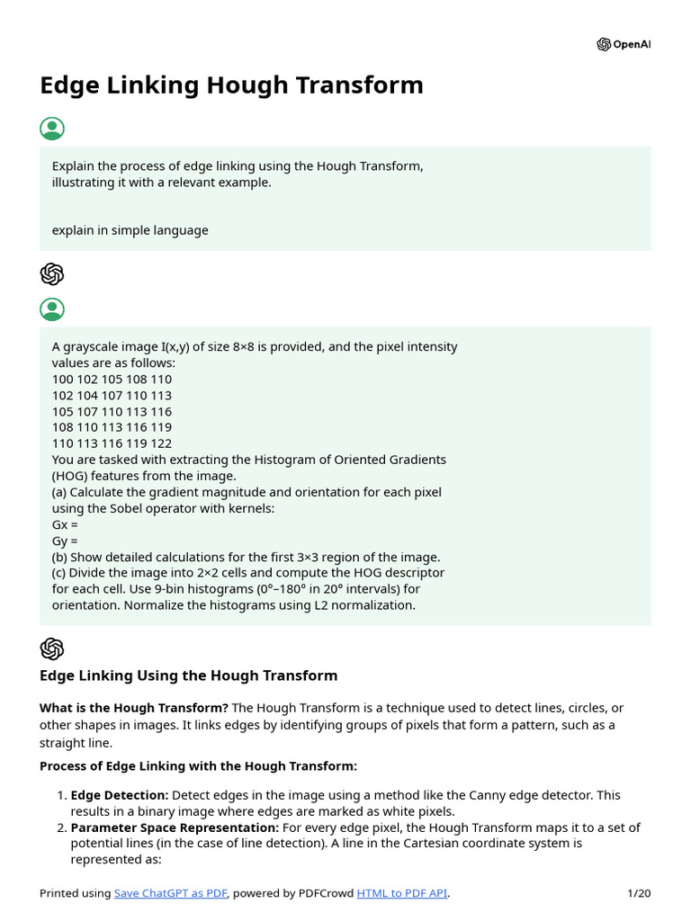 Edge Linking Hough Transform | PDF | Support Vector Machine | Vector Space