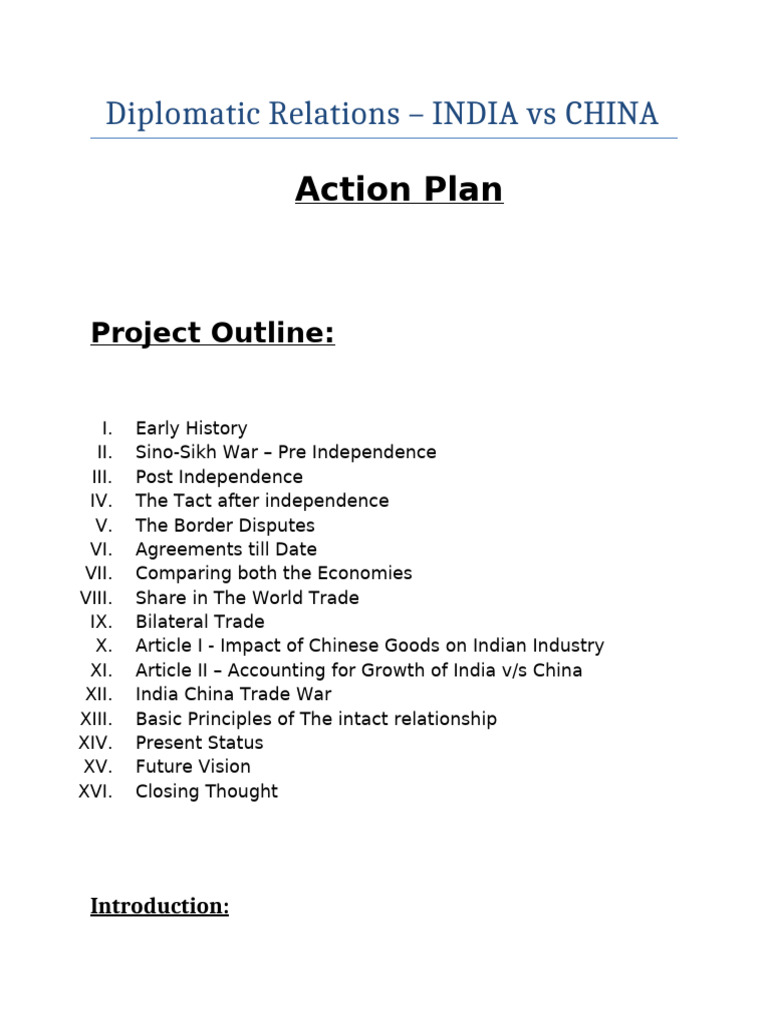 Economics Project - Action Plan | PDF | Tibet | Economic Growth