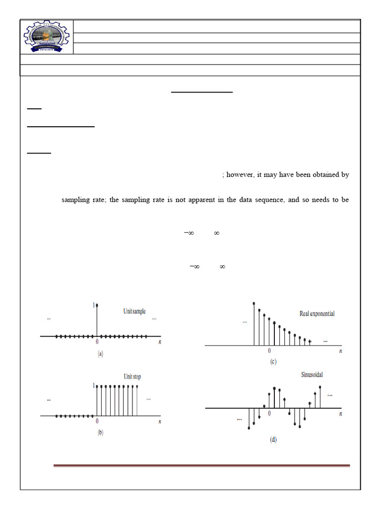 EXP 1_DSP | PDF | Discrete Time And Continuous Time | Electrical Engineering
