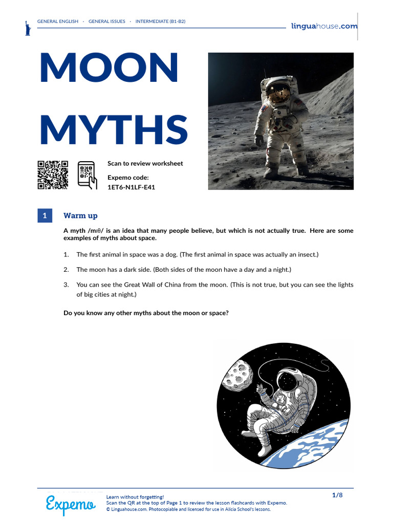 Moon Myths American English Student B1 B2 | PDF | Nasa | Moon