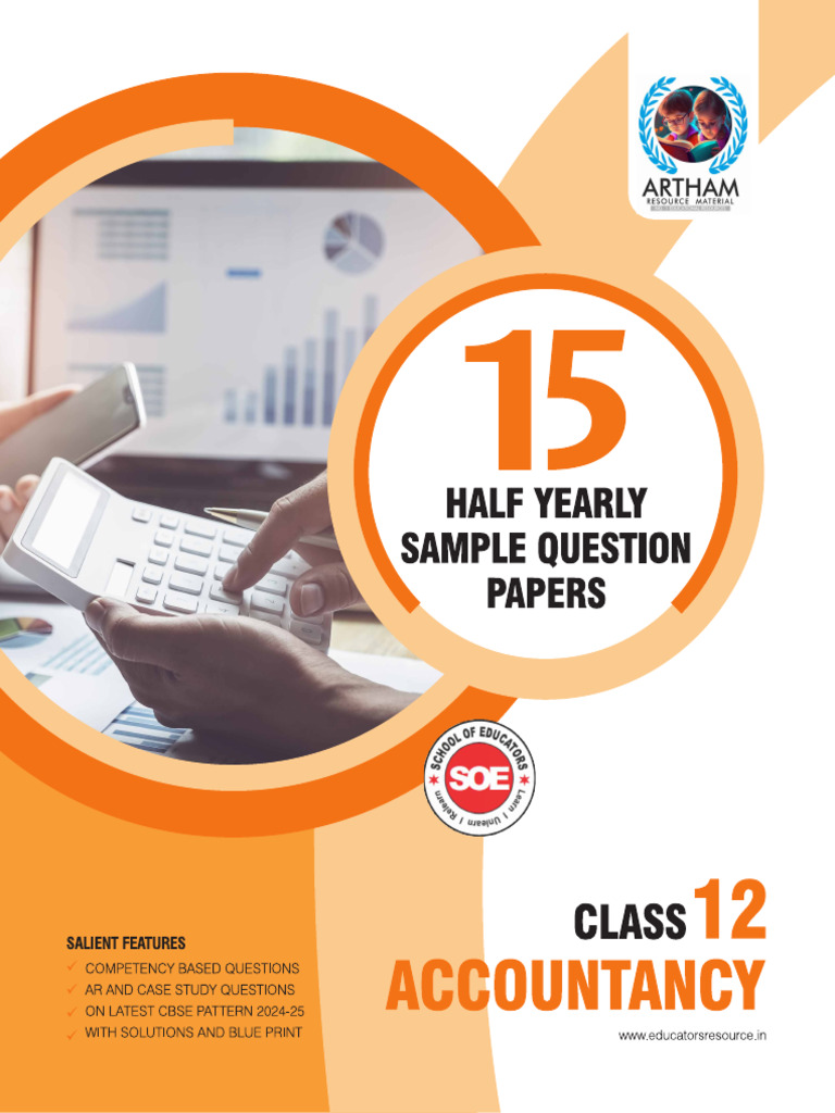 Set of 15 Half Yearly Sample Papers For Class 12 Accountancy With ...