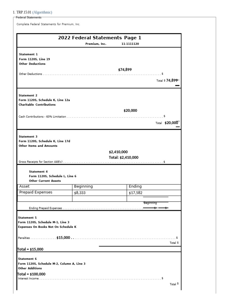 Federal Statements (1) (1) | PDF | Financial Accounting | Payments
