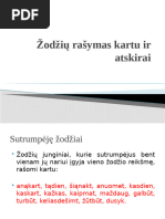 Nosiniu Raidziu Rasymas Zodziu Saknyje - Taisykles - Pask. | PDF