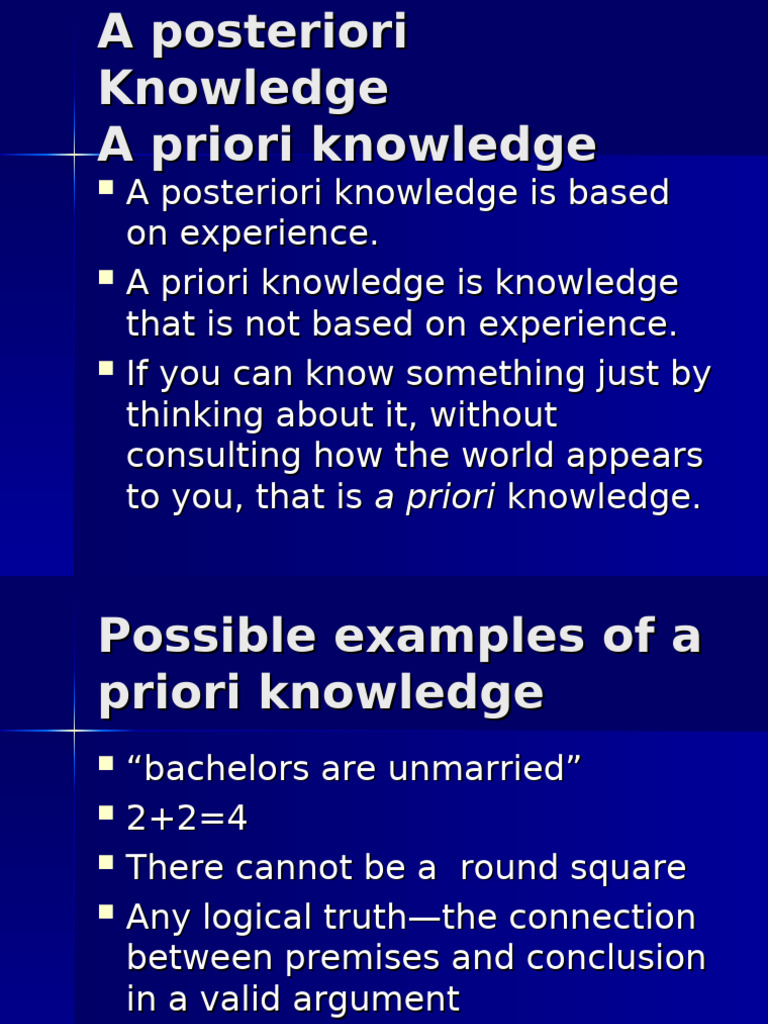 Descartes 2 Philosophy | PDF | Knowledge | A Priori And A Posteriori