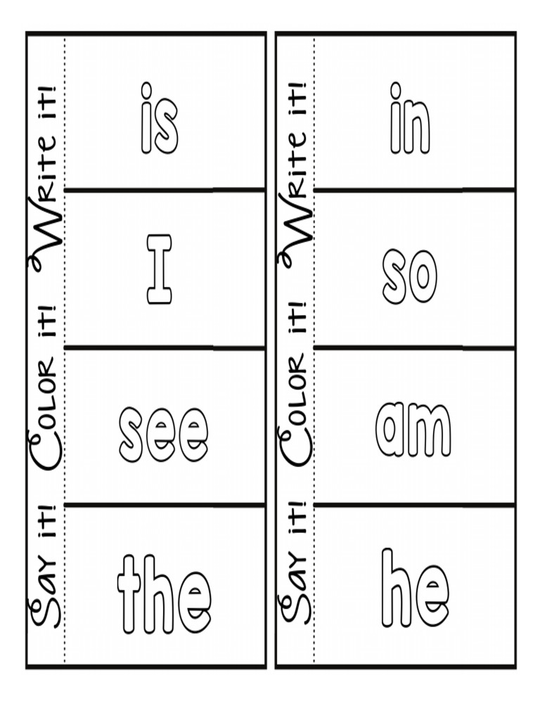 Sight Words Cycle 7 and 8 | PDF