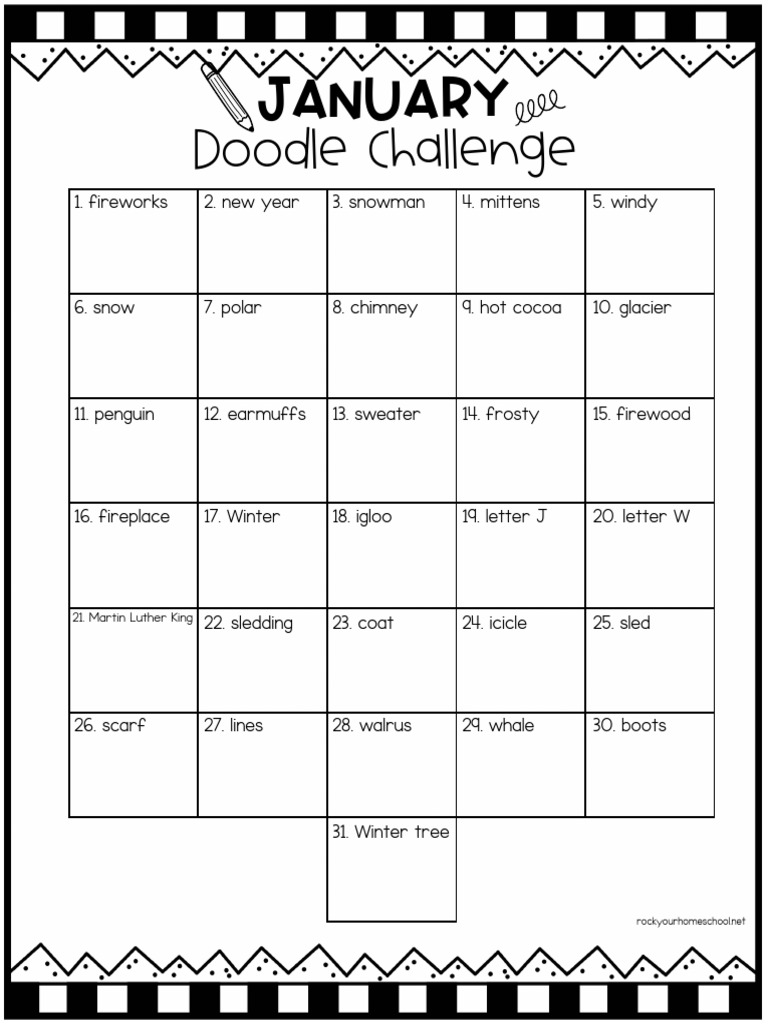 Doodle Challenge Group Template SET 5 | PDF | Christmas