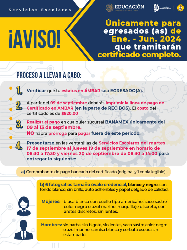 Aviso Tramitar Certificado Ene-Jun 2024 | PDF