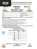 KCSE PHY PP3 2024 | PDF | Resistor