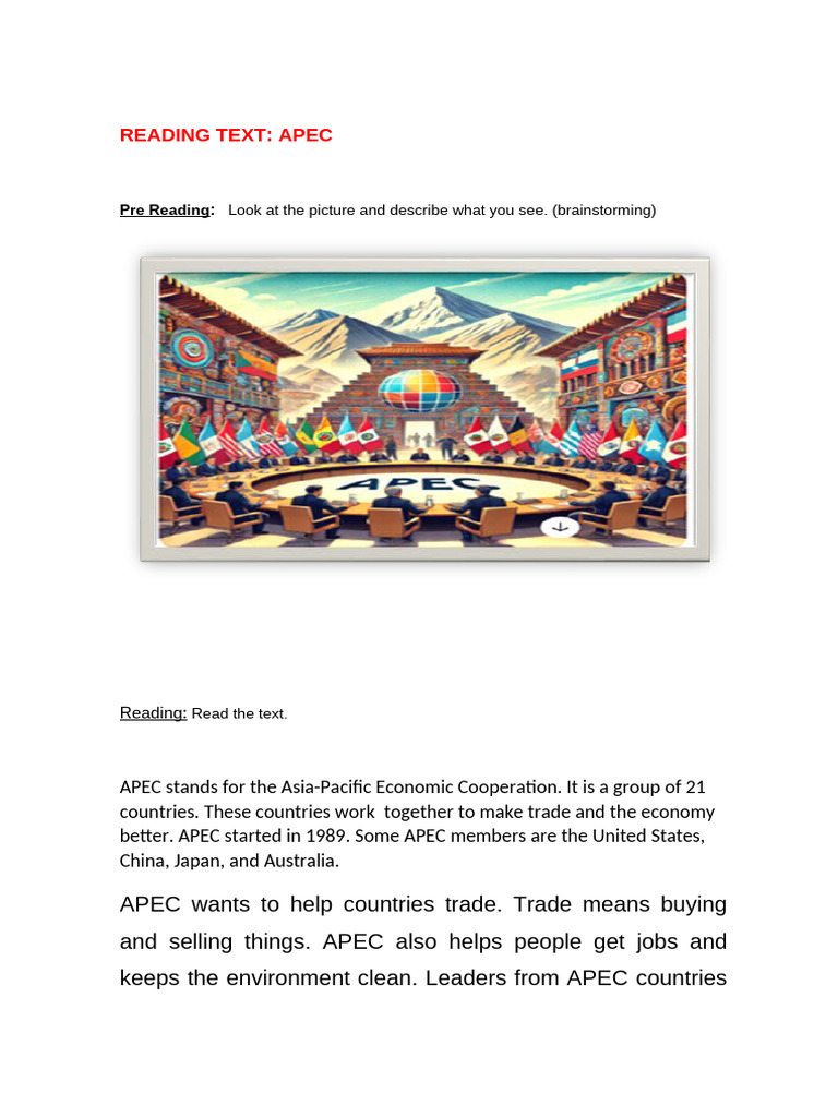 APEC | PDF | Asia Pacific Economic Cooperation
