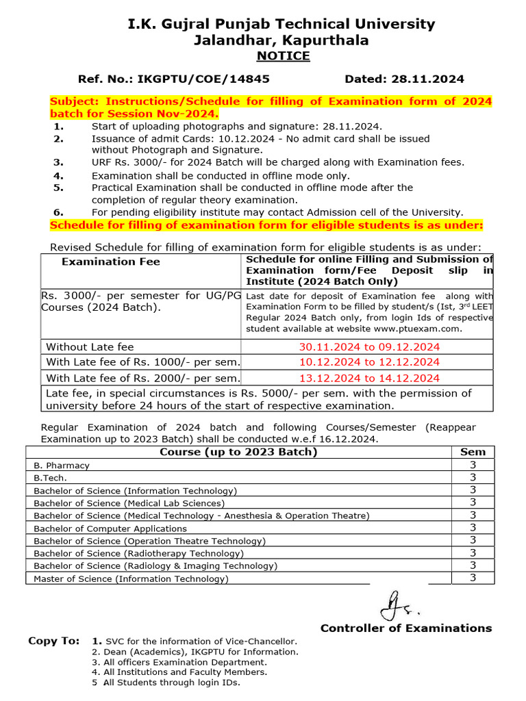 I.K. Gujral Punjab Technical University Jalandhar, Kapurthala | PDF