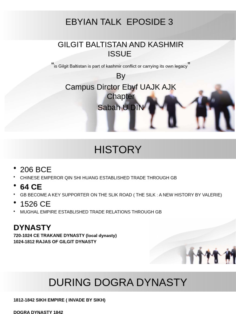 Gilgit Baltistan and Kashmir Issue | PDF | Kashmir | Pakistan