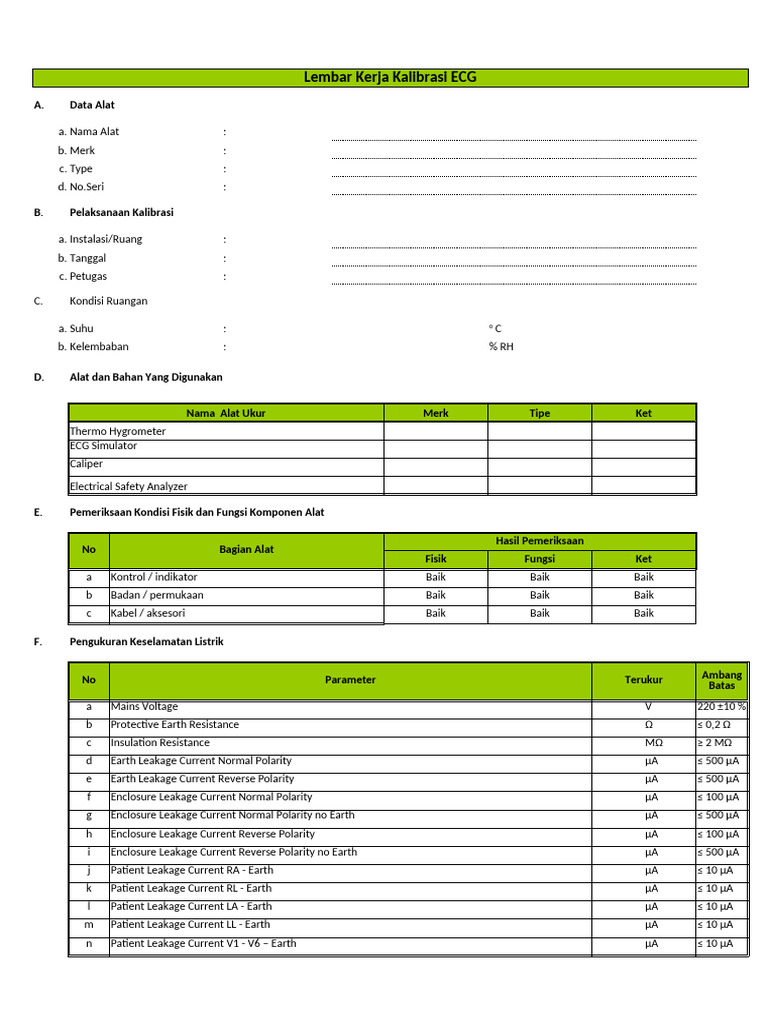 Contoh Lembar Kerja Kalibrasi | PDF