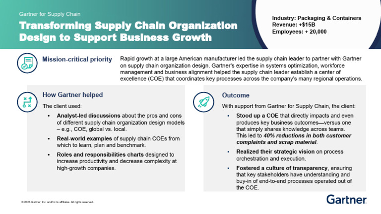 Cvs Stories Transforming Supply Chain Organization Design To Support ...