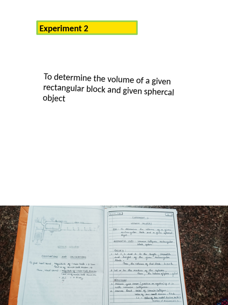 Volume by Vernier Caliper | PDF