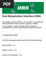 Oral Rehydration Solution Guide | PDF | Diarrhea | Medical Specialties