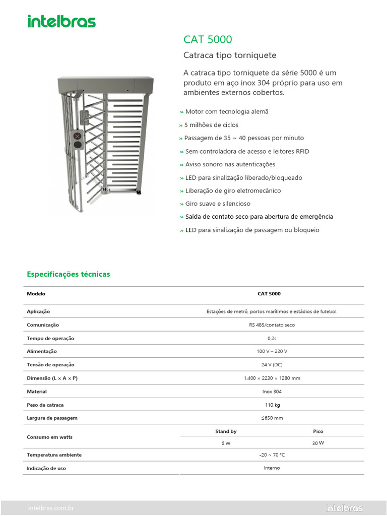 Cat 5000 - Ficha Técnica | PDF