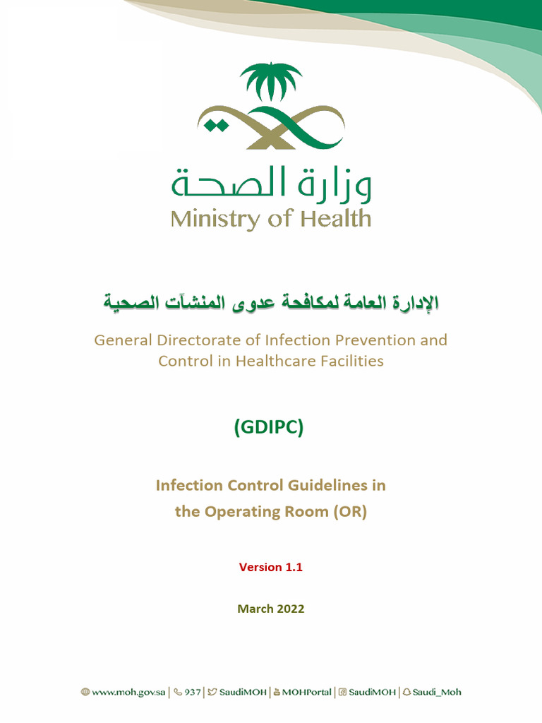 00004123-Infection Control Guidelines in The Operating Room (OR | PDF ...