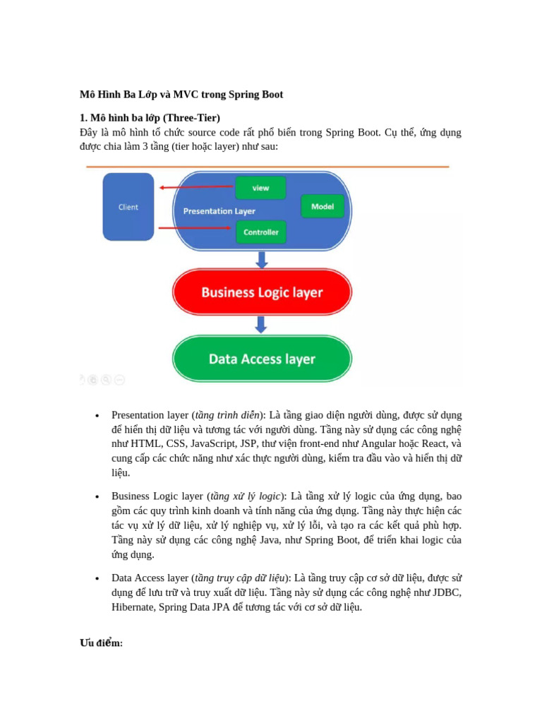 Mo Hinh Three Tier Va MVC | PDF