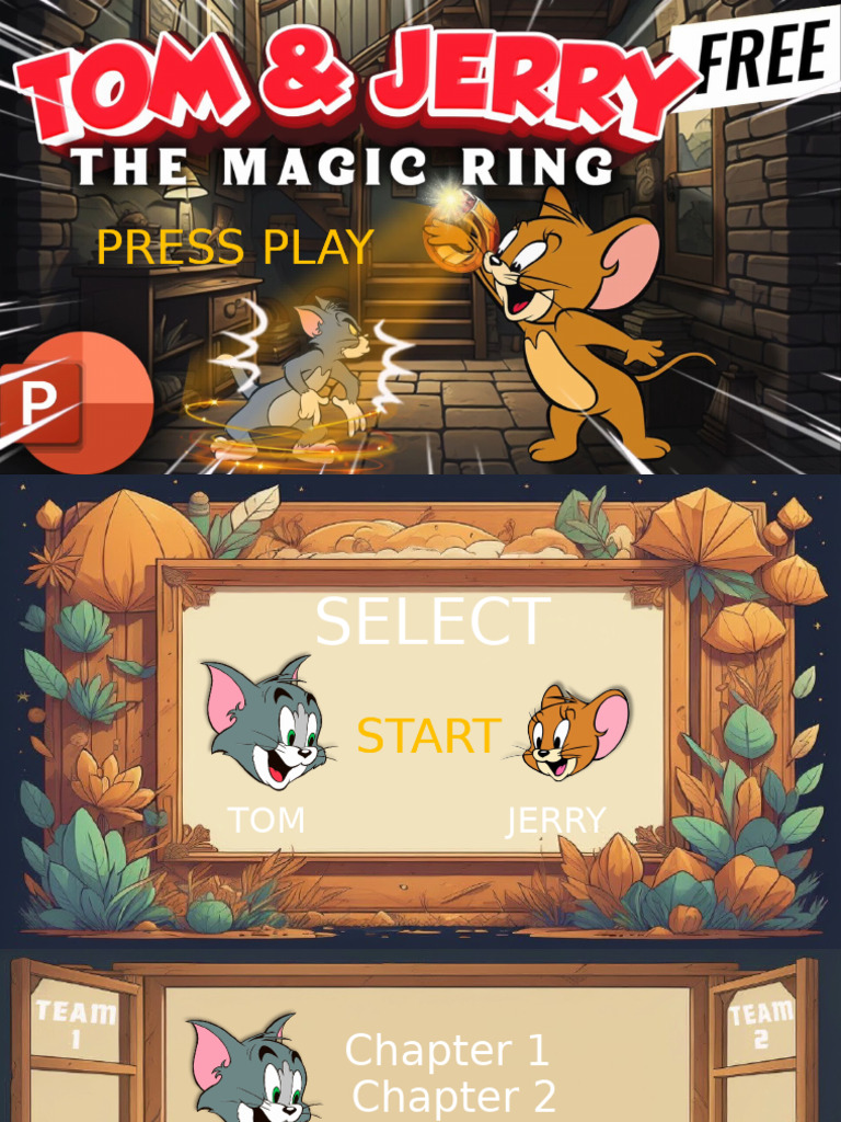 Tom and Jerry The Magic Ring PowerPoint (PPT) Game | PDF