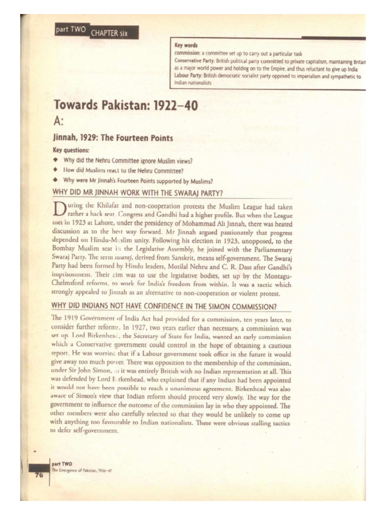 Part 2 - Chapter - 2 - 6 - Towards Pakistan | PDF