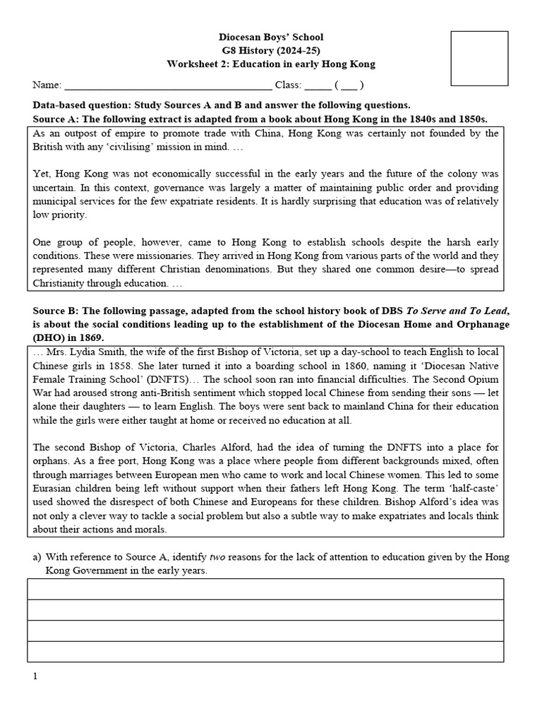 2024-25 G8 Worksheet 2 | PDF