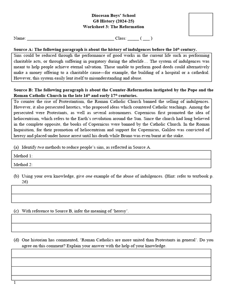 2024-25 G8 Worksheet 3 | PDF