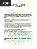 Rosalind's Disguise in As You Like It | PDF | As You Like It | William ...