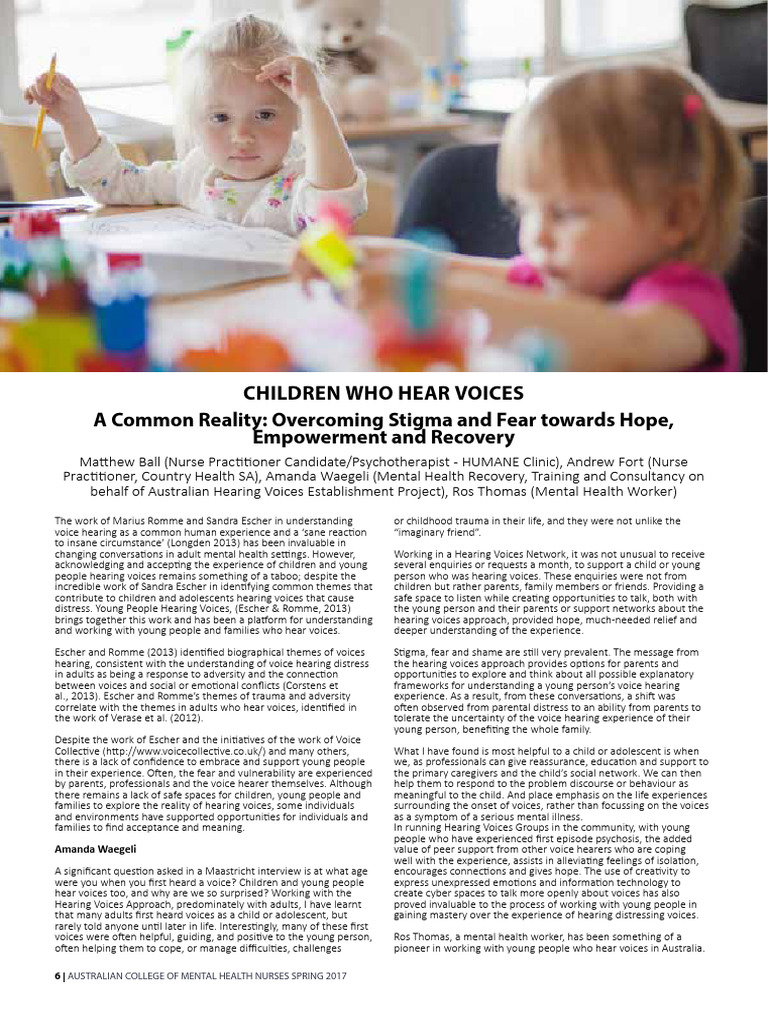 Supporting Children Who Hear Voices | PDF | Mental Health ...