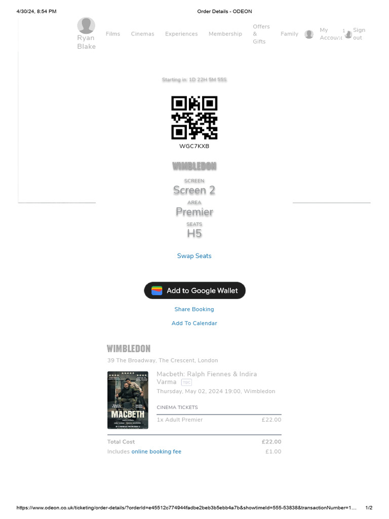 Order Details - ODEON | PDF