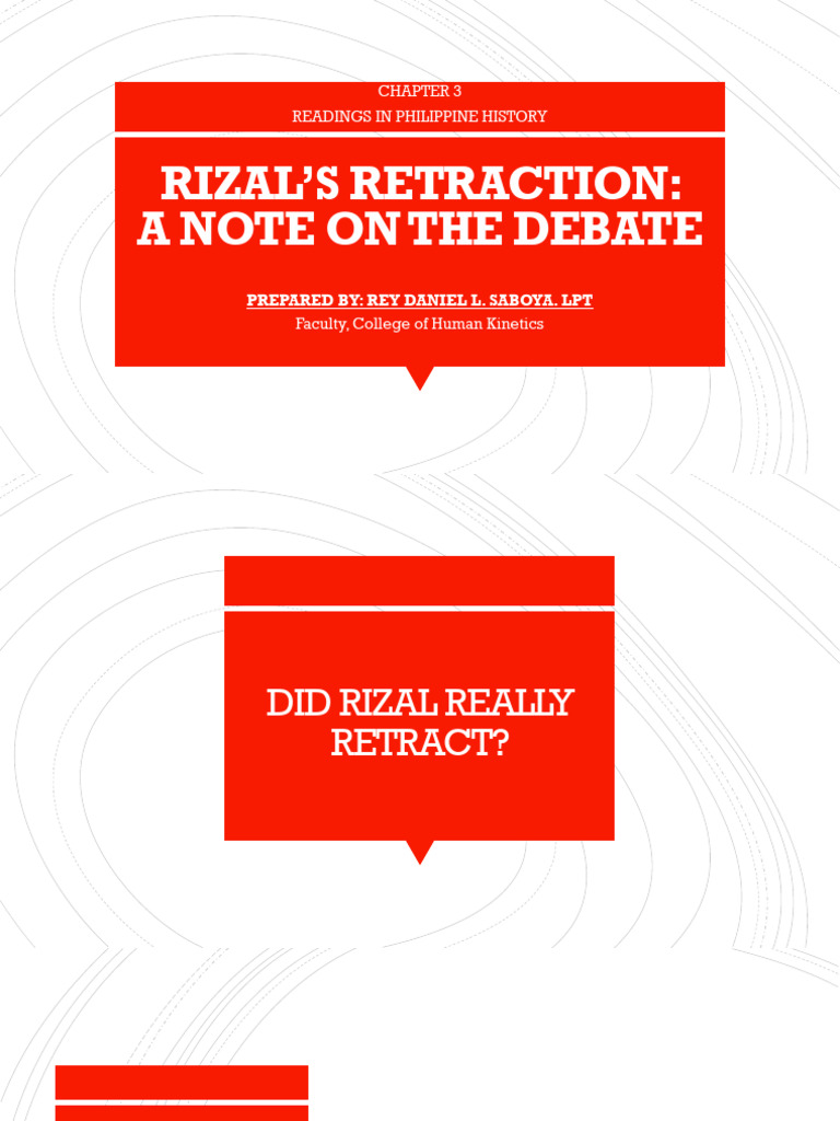 Chapter 3 Lesson 4 Retraction of Rizal | PDF