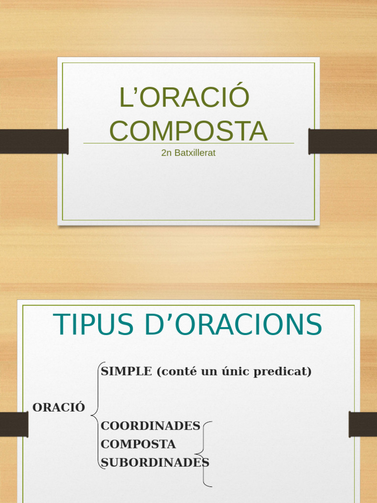 Oració Composta | PDF